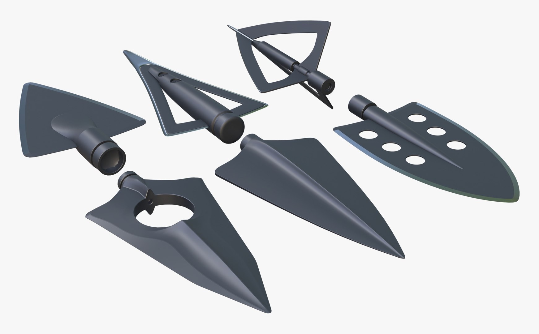 3D Set Arrowhead Hunting 6 Types - TurboSquid 2433432