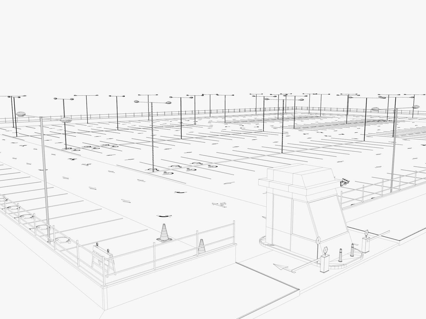 Parking Lot 3D Model - TurboSquid 2331229