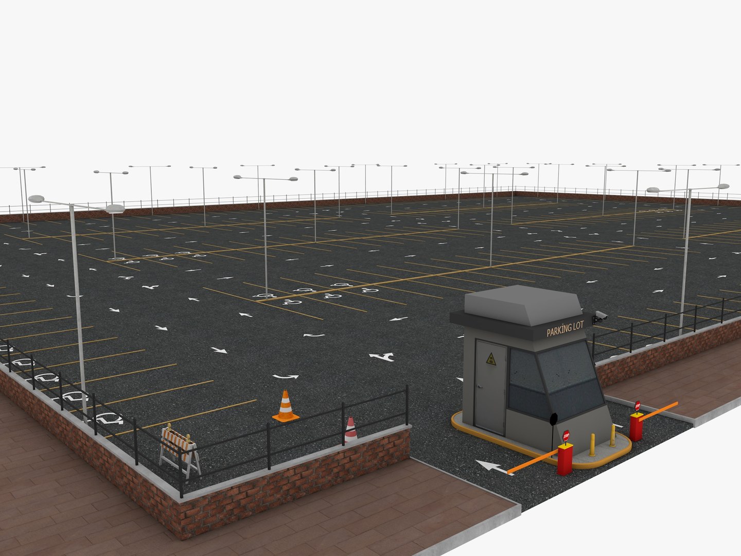 Parking Lot 3D Model - TurboSquid 2331229