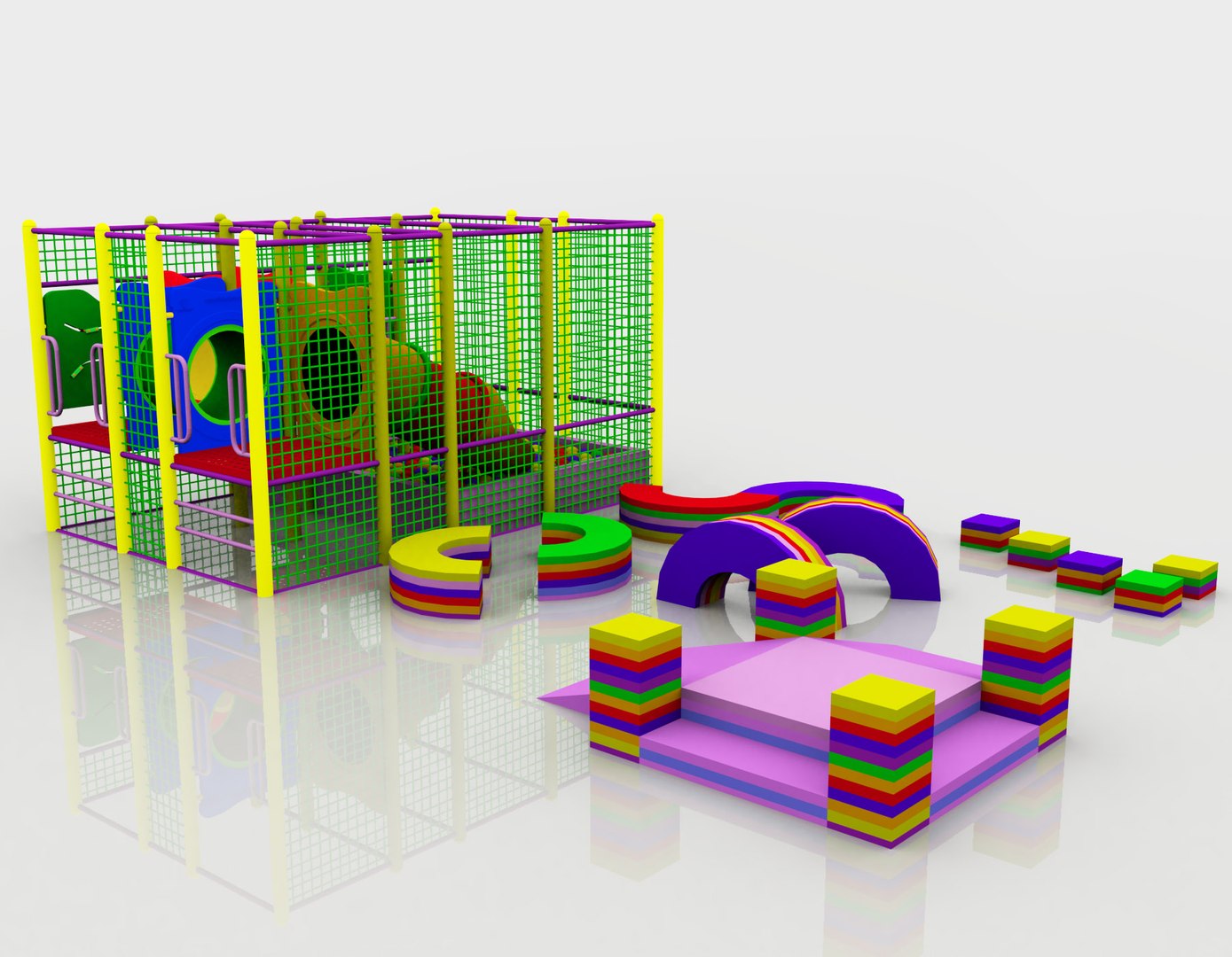 Kindergarten Indoor Play 3d Model