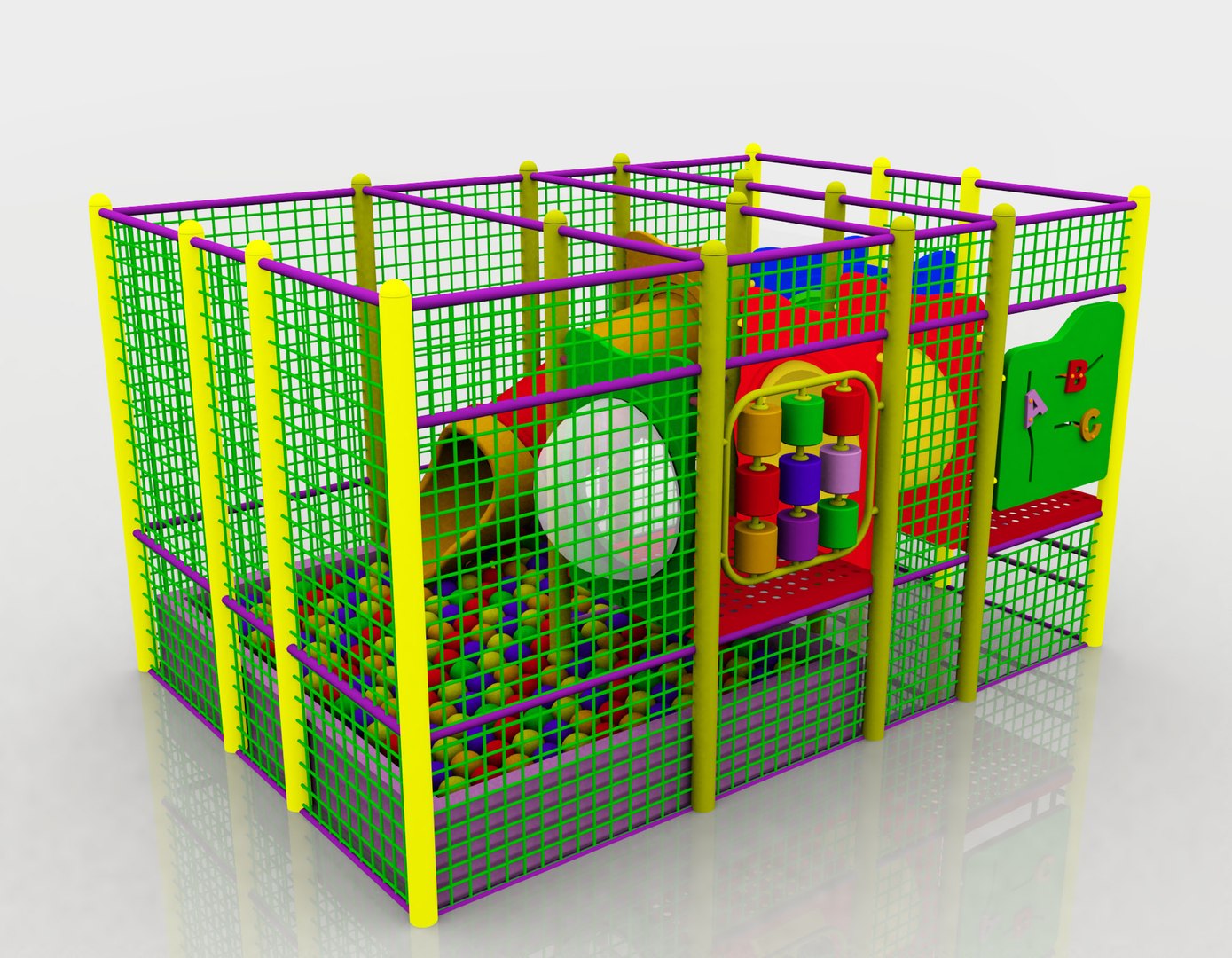 Kindergarten Indoor Play 3d Model