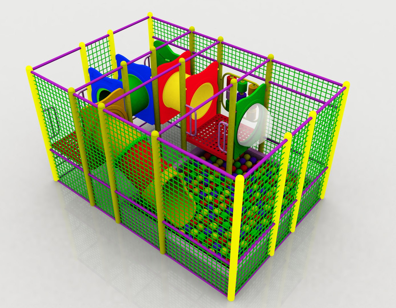 Kindergarten Indoor Play 3d Model