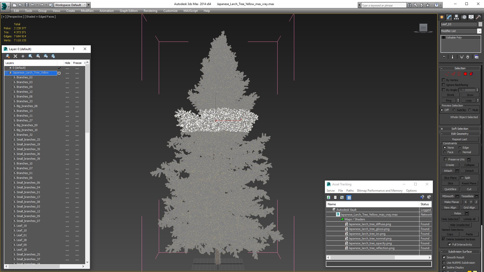 Japanese Larch Tree Yellow 3D model - TurboSquid 1859959