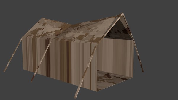 3d model open tent