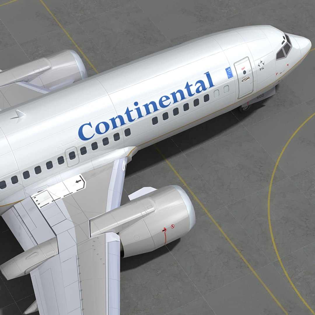 3d model boeing 737 continental airlines