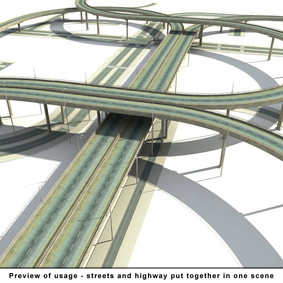 collections streets highway bridges 3d model