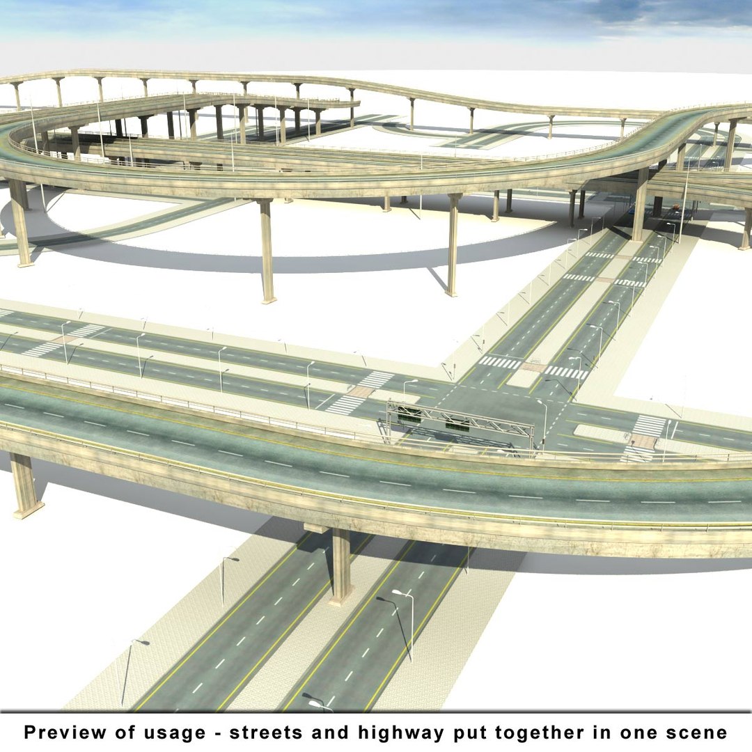 Collections Streets Highway Bridges 3d Model