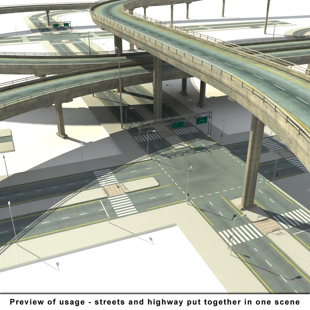 Collections Streets Highway Bridges 3d Model