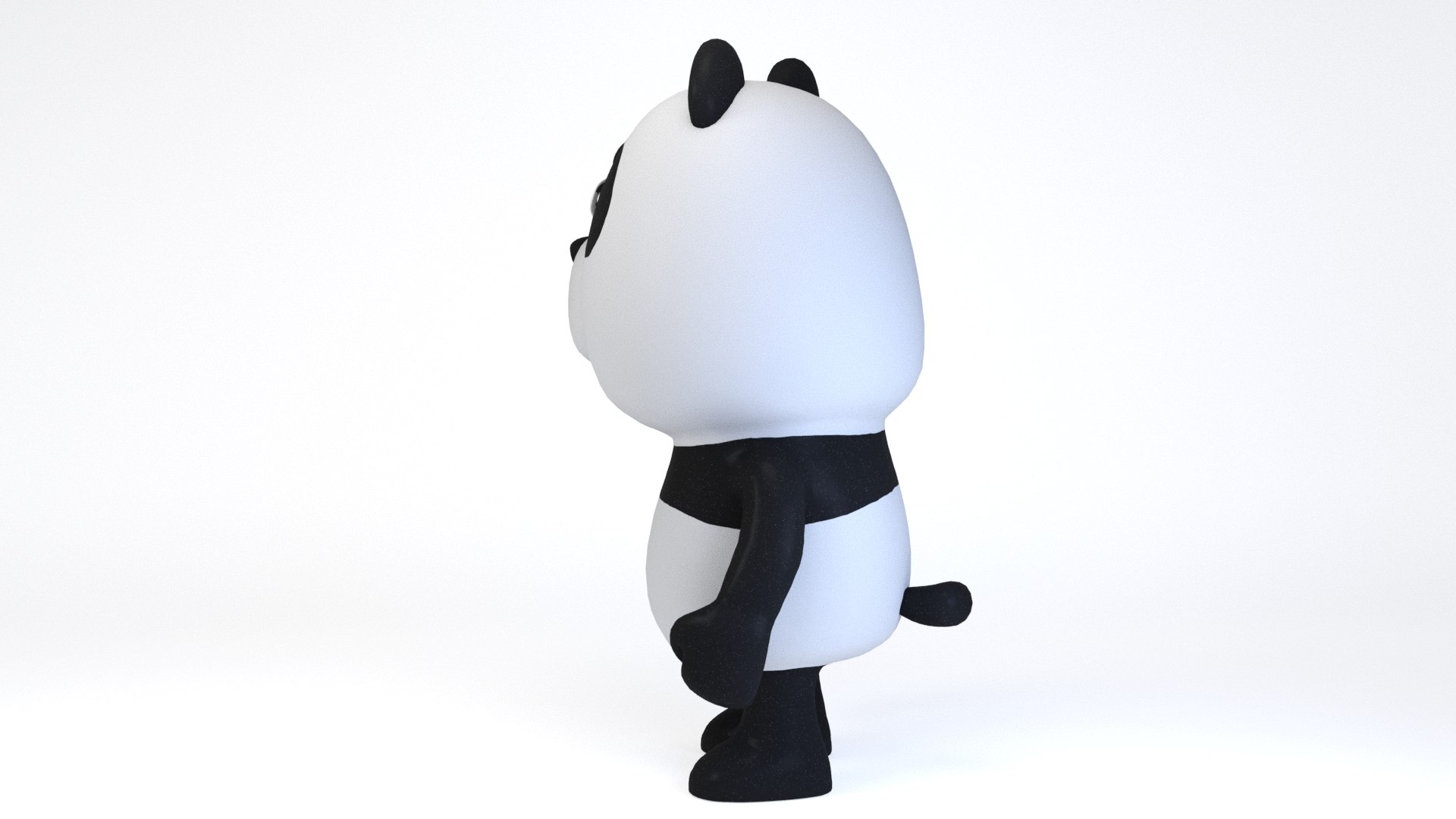 Cartoonish Humanoid Panda Character 3D - TurboSquid 2251295