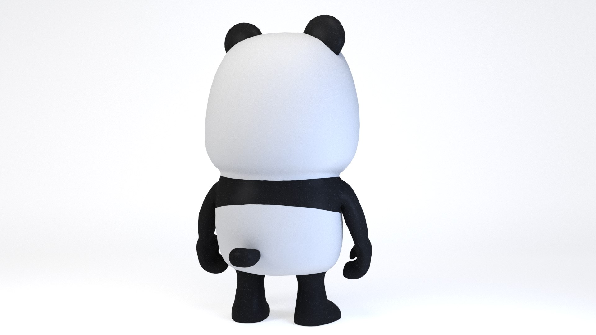 Cartoonish Humanoid Panda Character 3D - TurboSquid 2251295