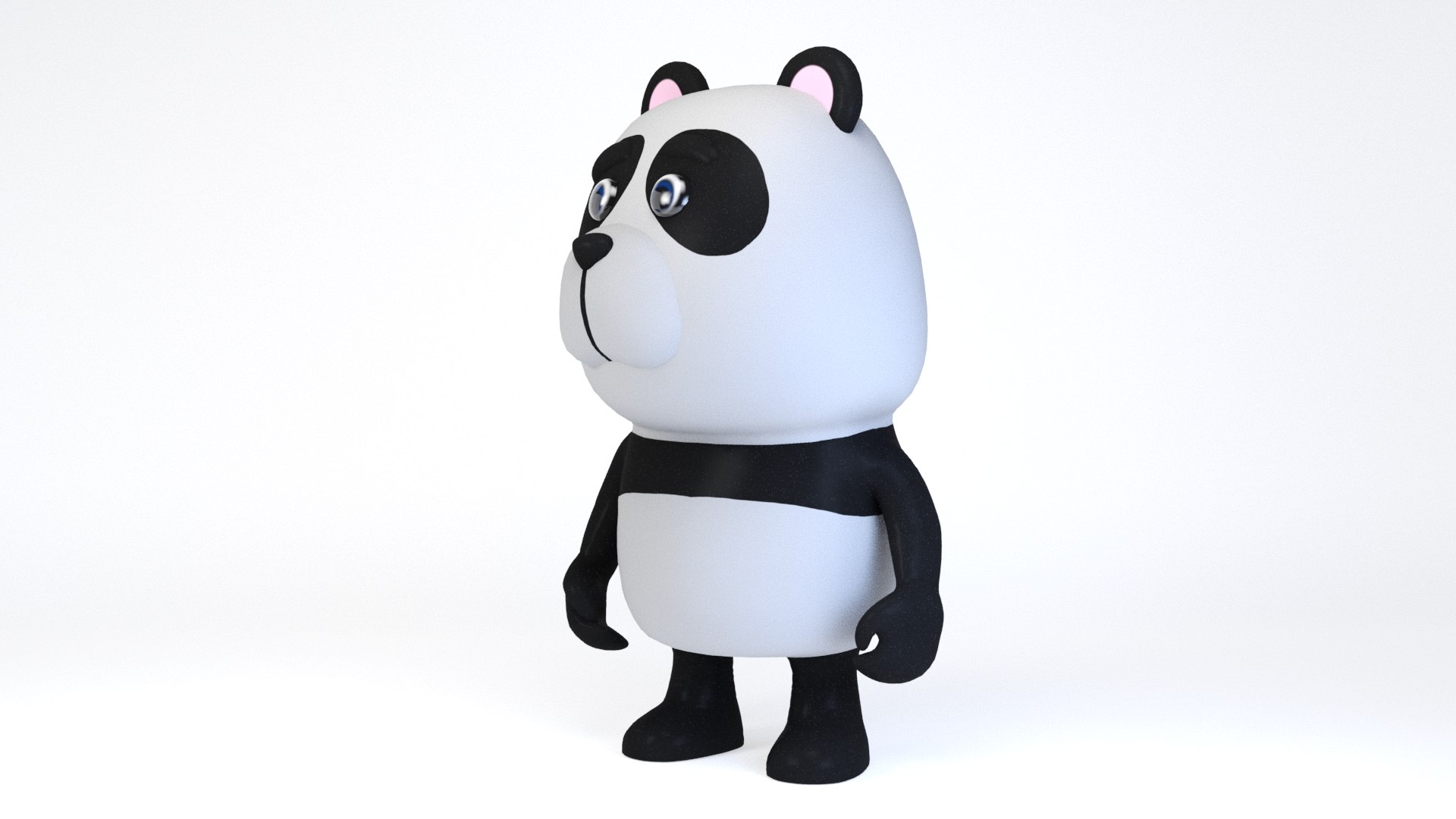 Cartoonish Humanoid Panda Character 3D - TurboSquid 2251295