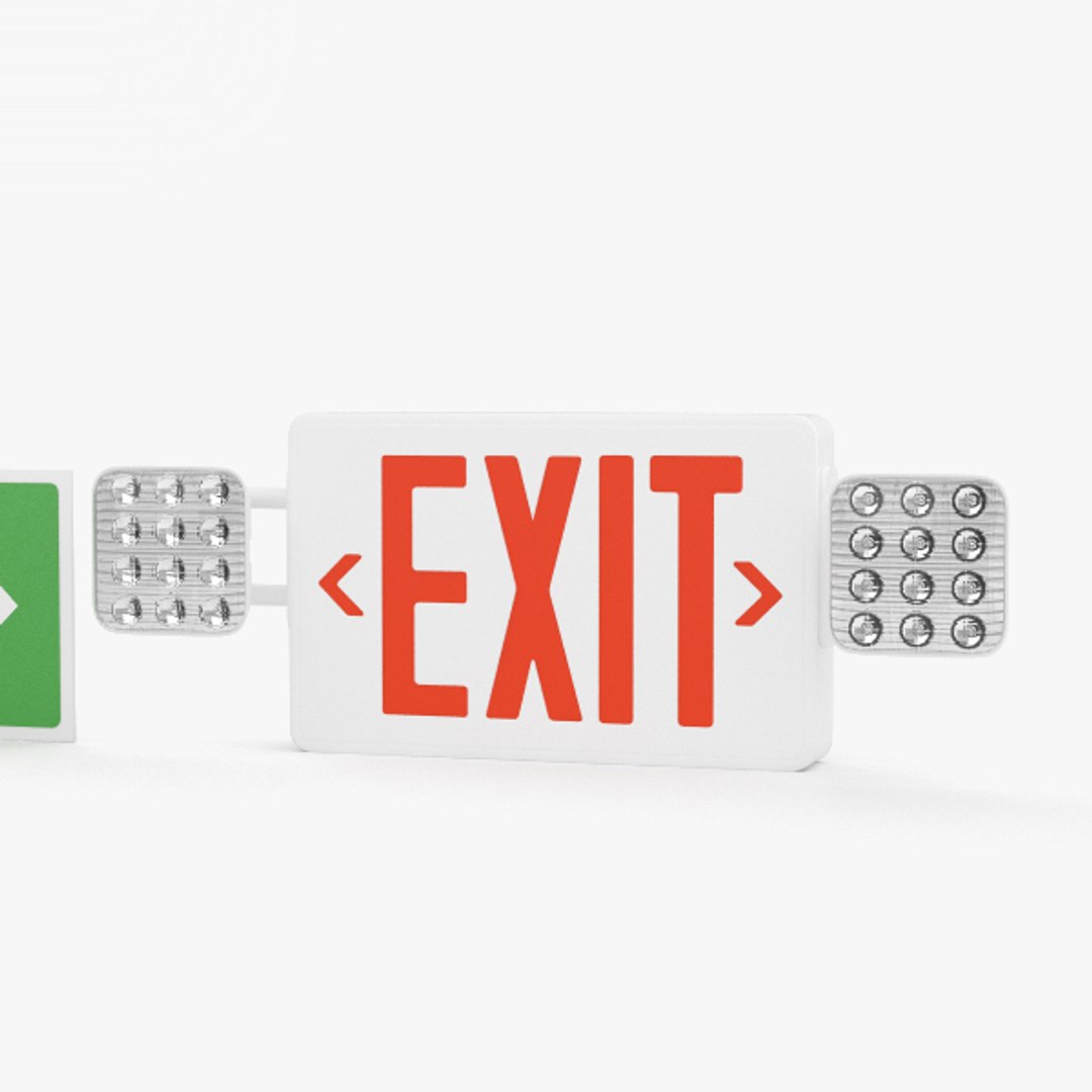 3D exit sign - TurboSquid 1422906