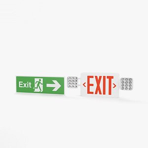 Collection Exit Sign 3D Models for Download | TurboSquid