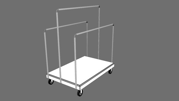 Panel cart model - TurboSquid 1395164