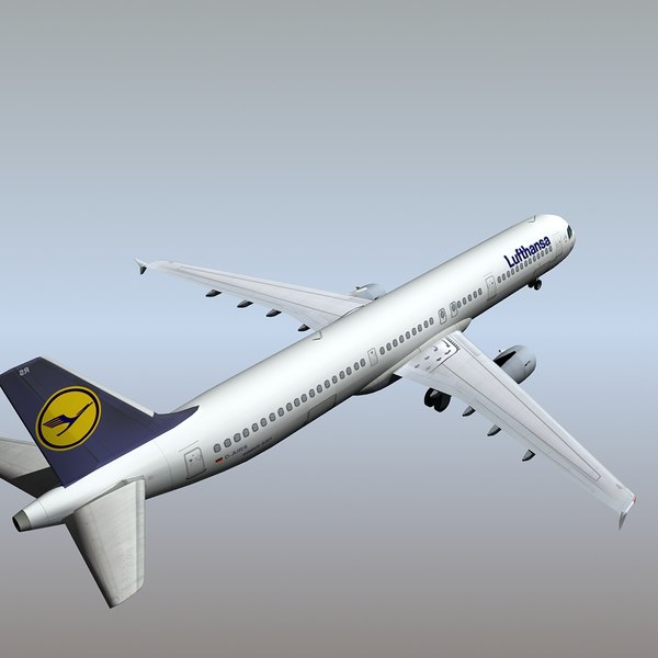 3d model airbus a321 lufthansa airlines
