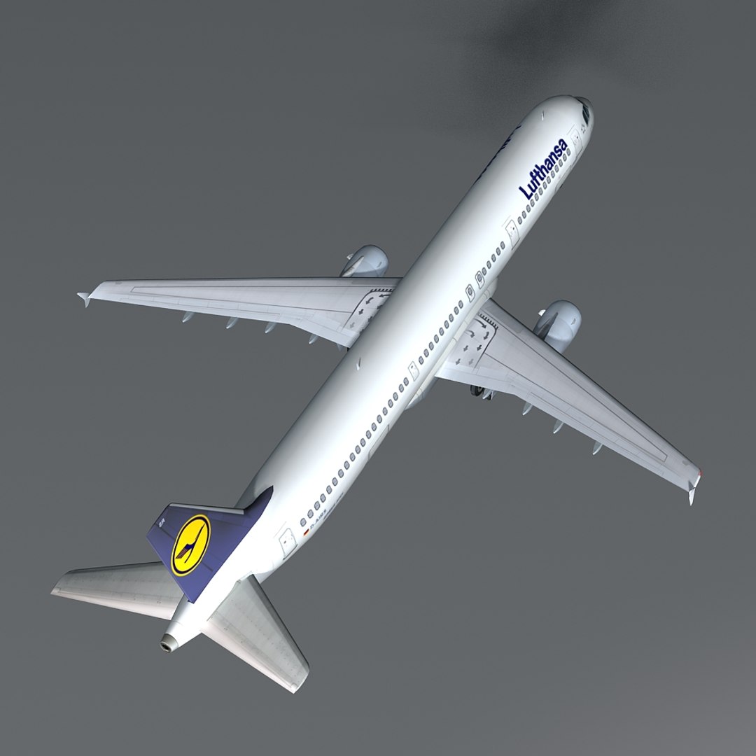 3d Model Airbus A321 Lufthansa Airlines