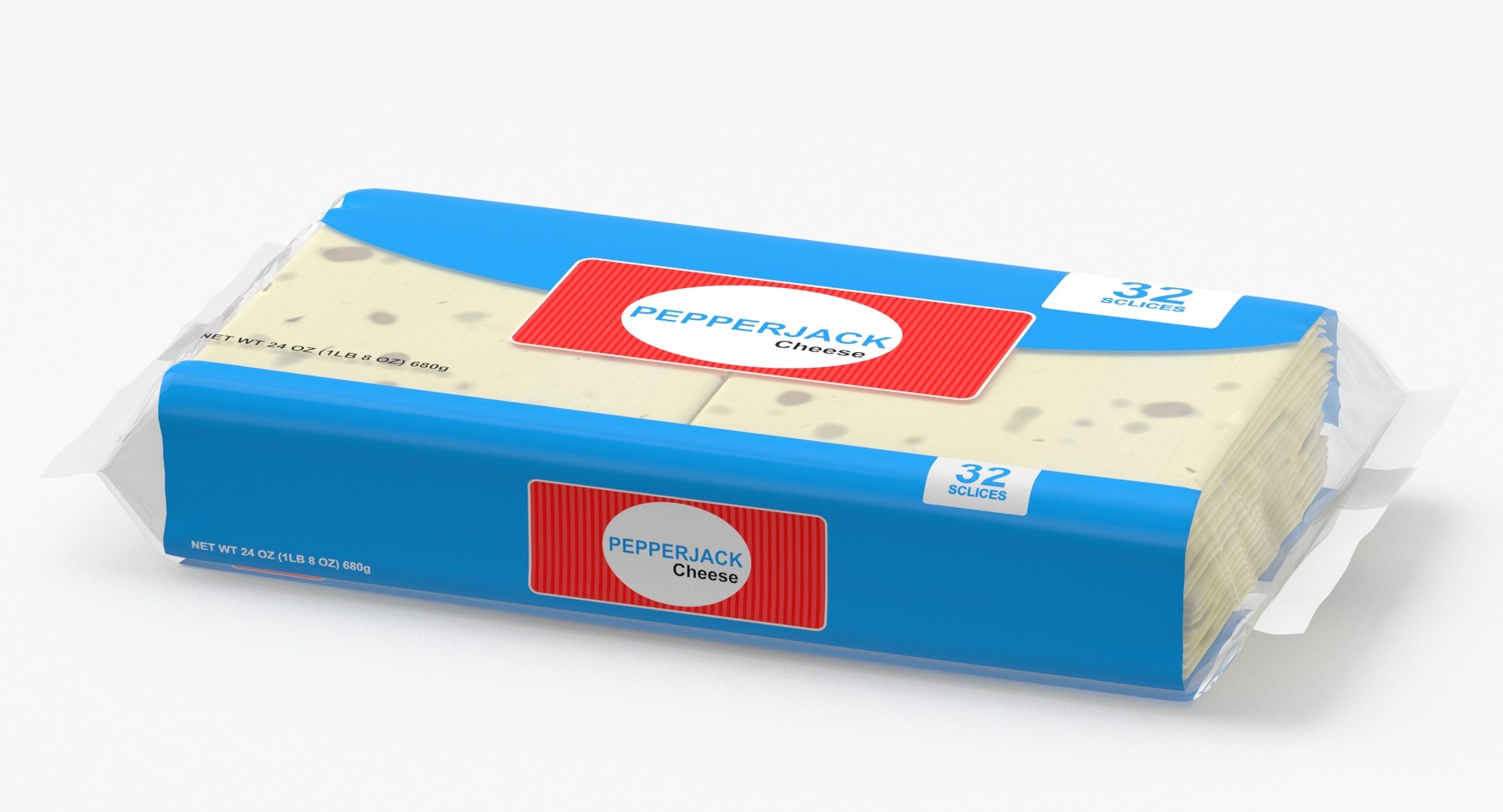 Sliced Cheese Double Pack Blank and Generic Label 3D - TurboSquid 2061141