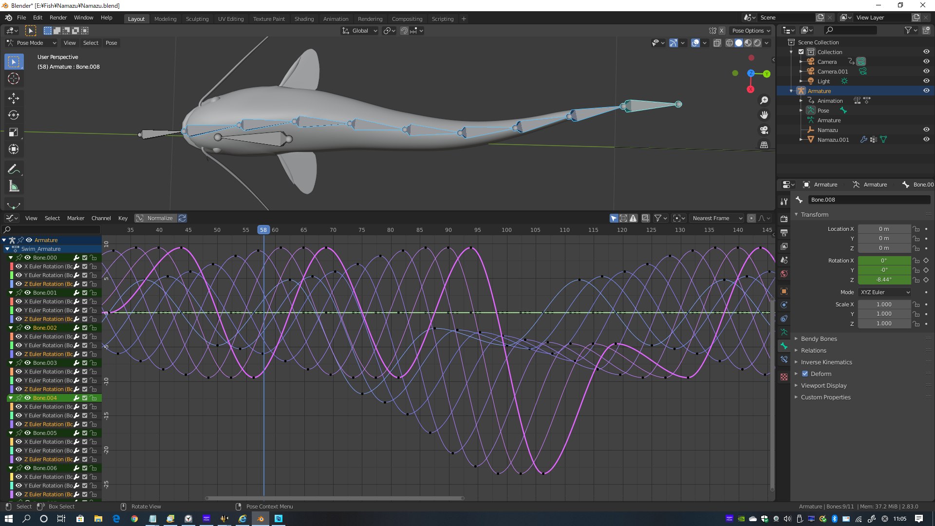 Fish Namazu 3d Model