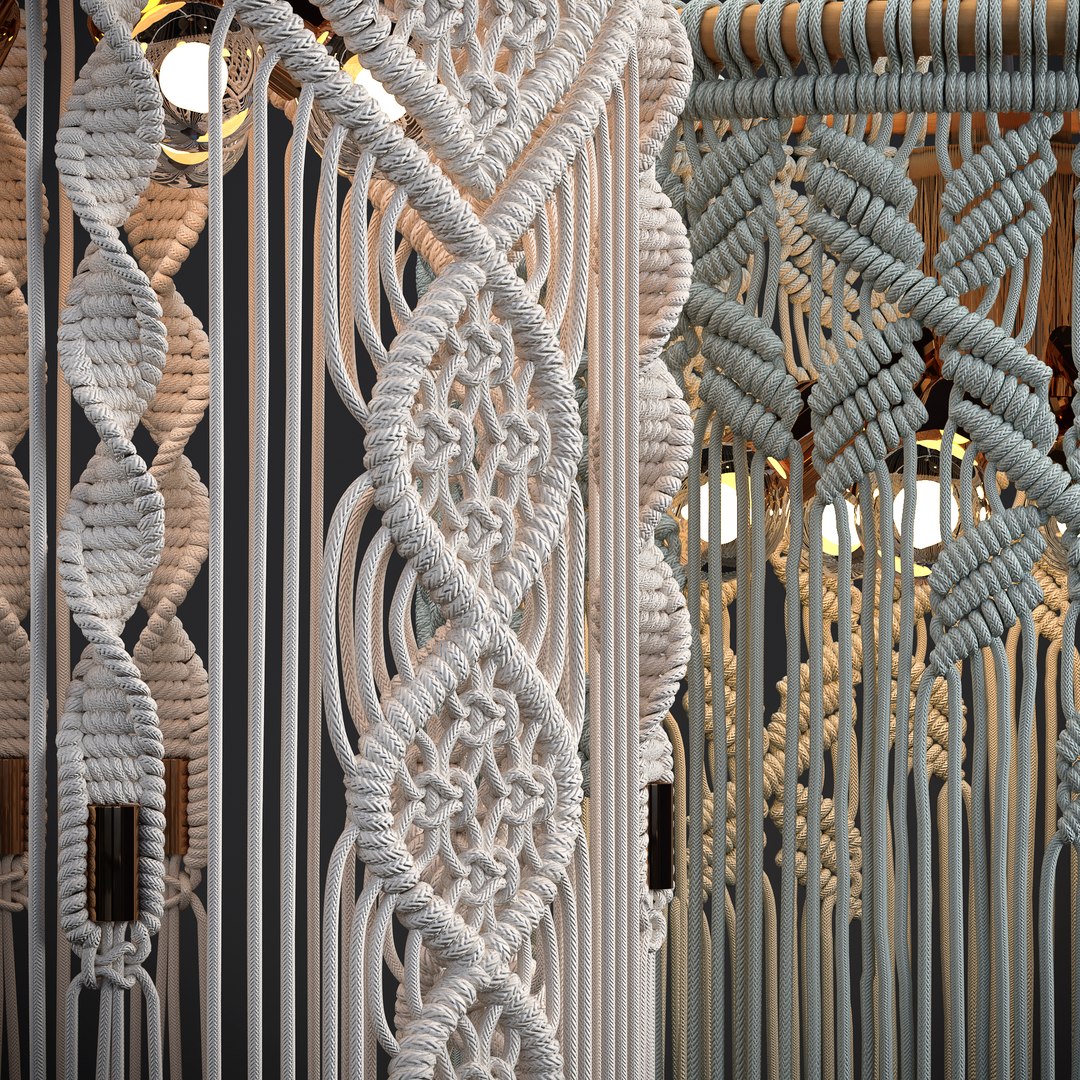 Macrame Pendant Lights 3D - TurboSquid 2019060