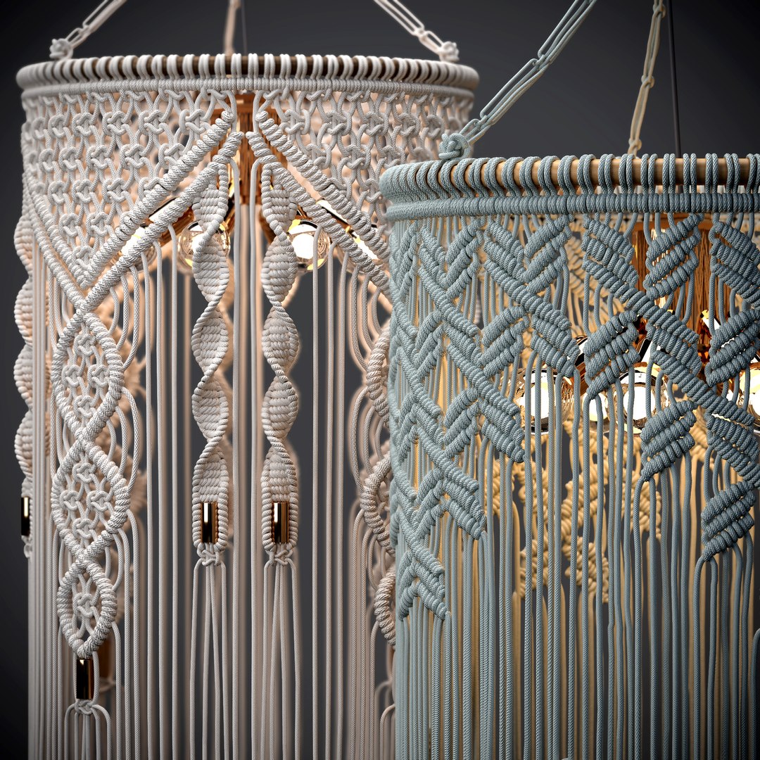Macrame Pendant Lights 3D - TurboSquid 2019060