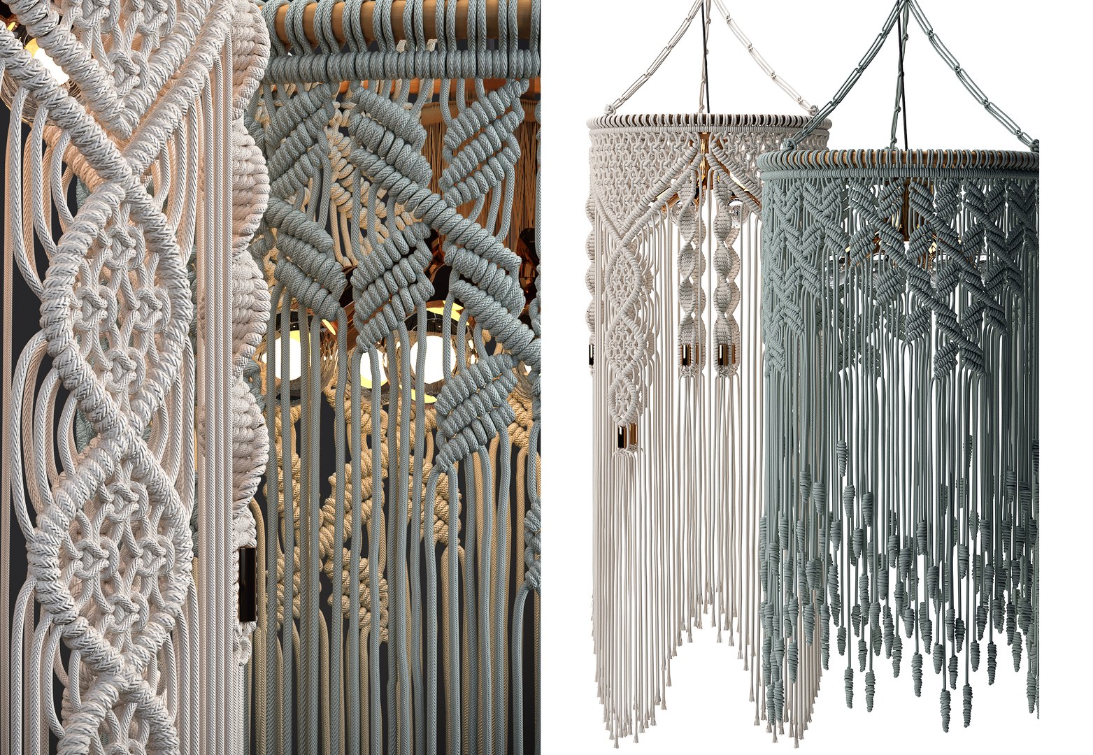 Macrame Pendant Lights 3D - TurboSquid 2019060