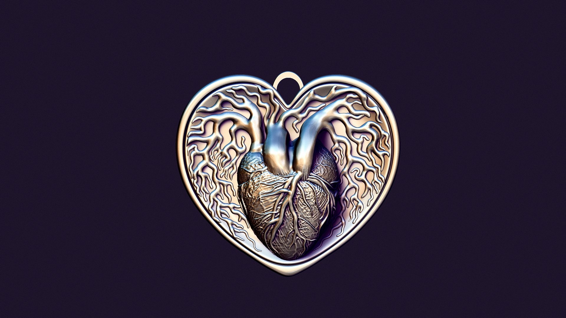 3D HEART MEDALLION Model - TurboSquid 2051228