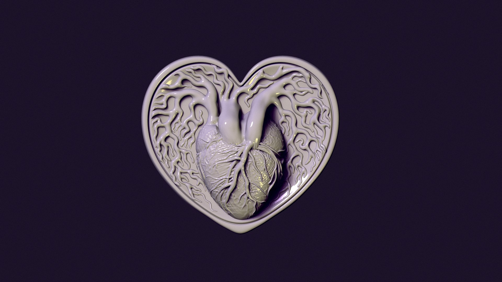 3D HEART MEDALLION Model - TurboSquid 2051228