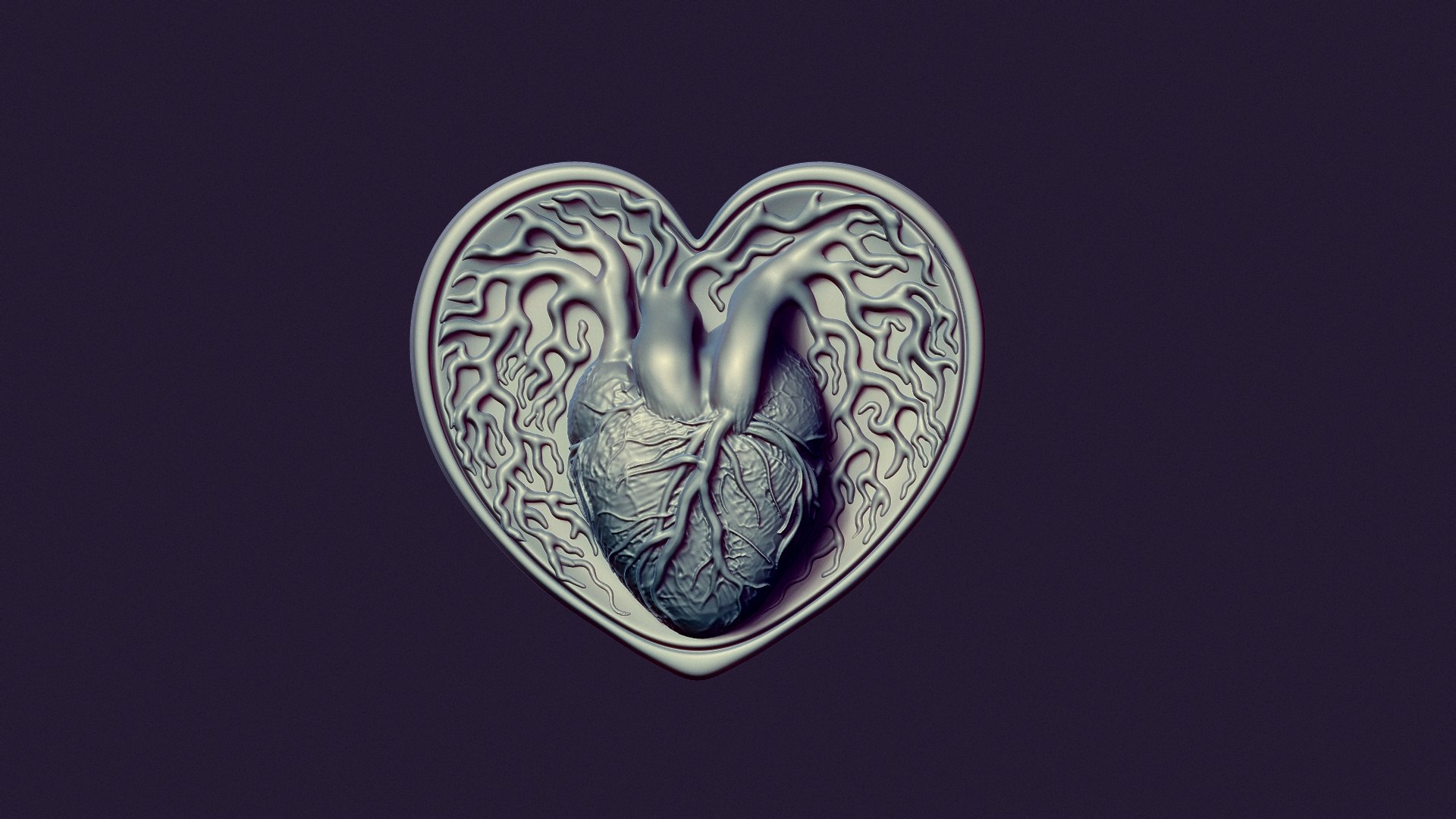 3D HEART MEDALLION Model - TurboSquid 2051228