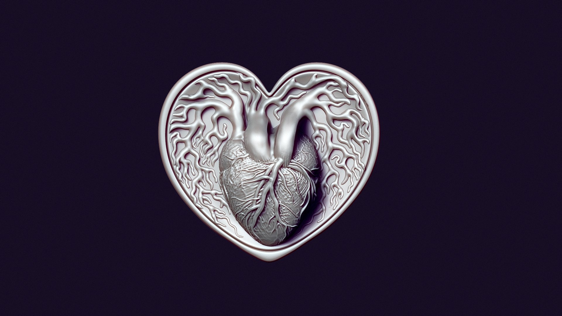 3D HEART MEDALLION Model - TurboSquid 2051228