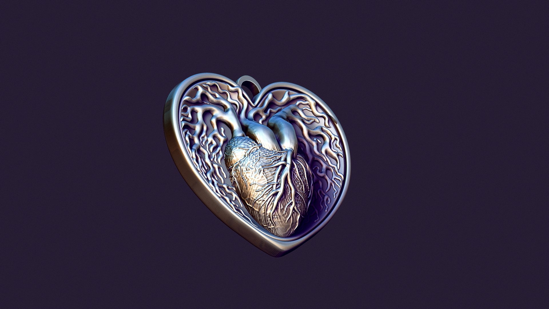 3D HEART MEDALLION Model - TurboSquid 2051228