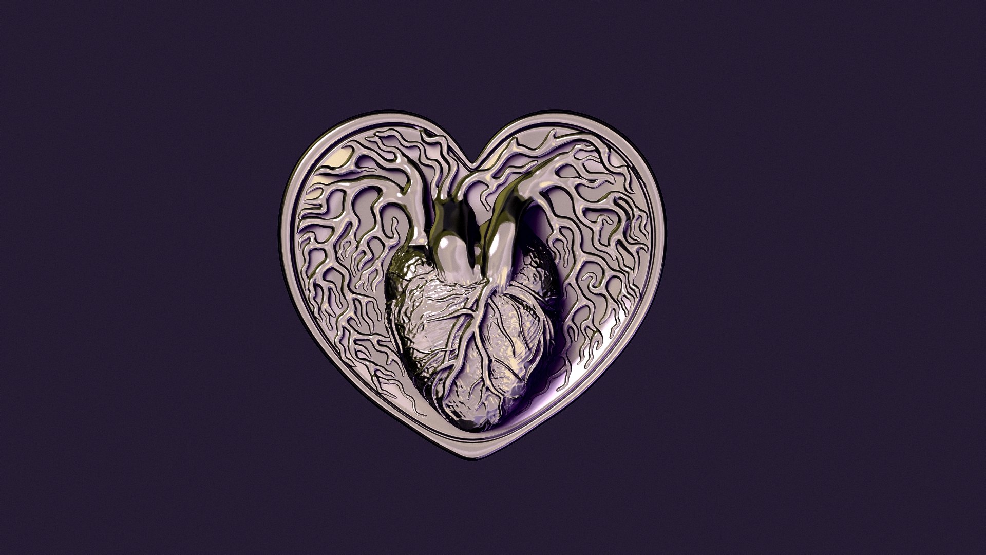 3D HEART MEDALLION Model - TurboSquid 2051228