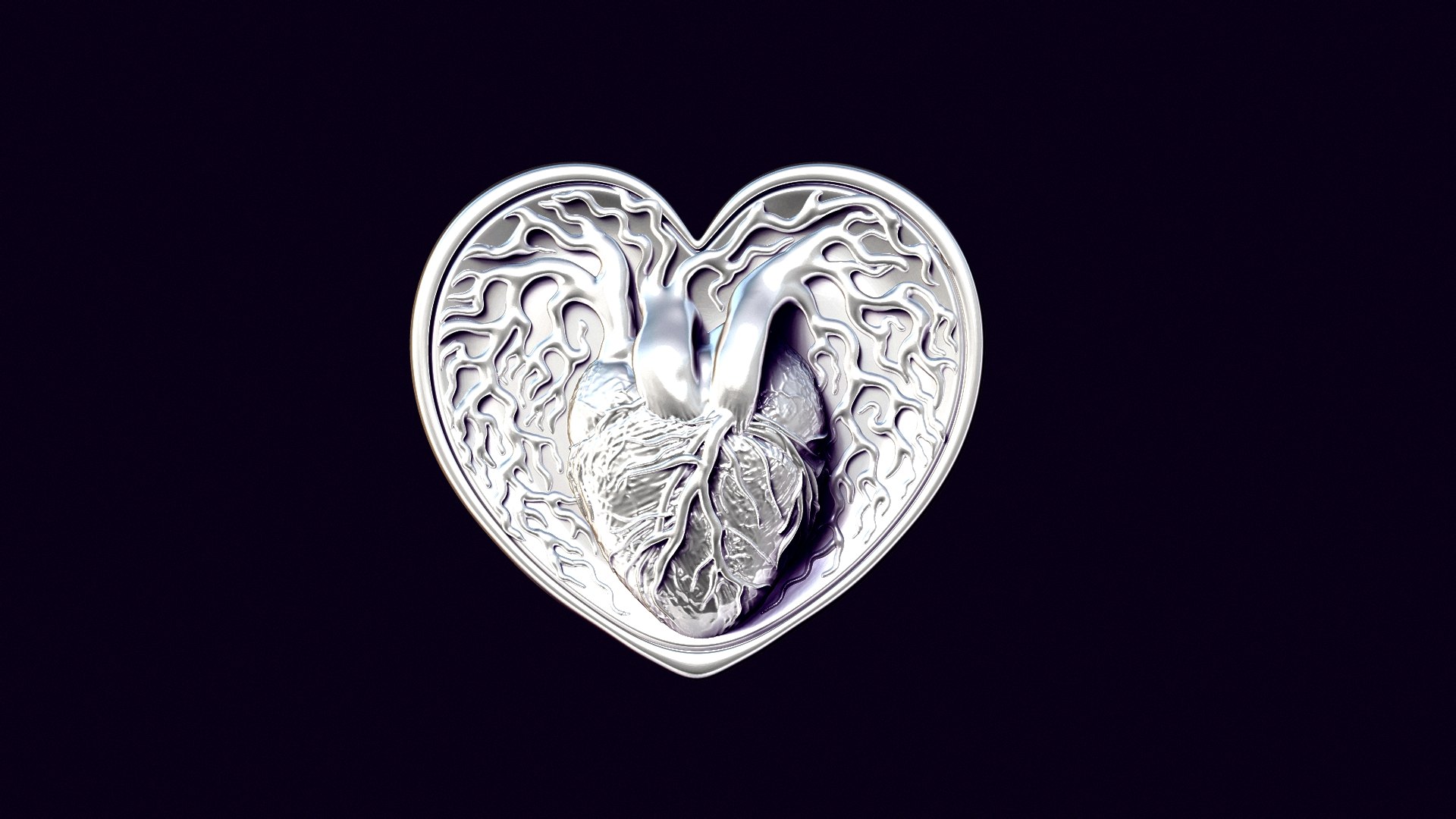 3D HEART MEDALLION Model - TurboSquid 2051228