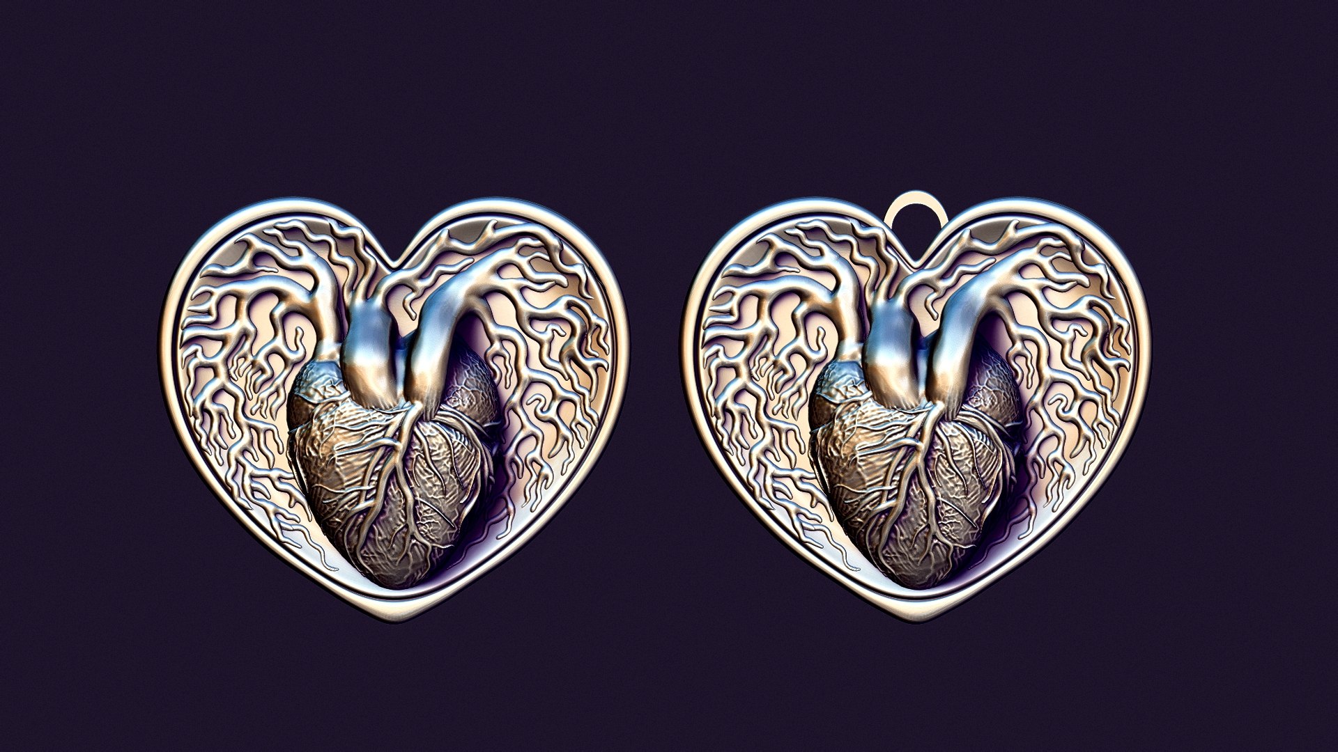 3D HEART MEDALLION Model - TurboSquid 2051228