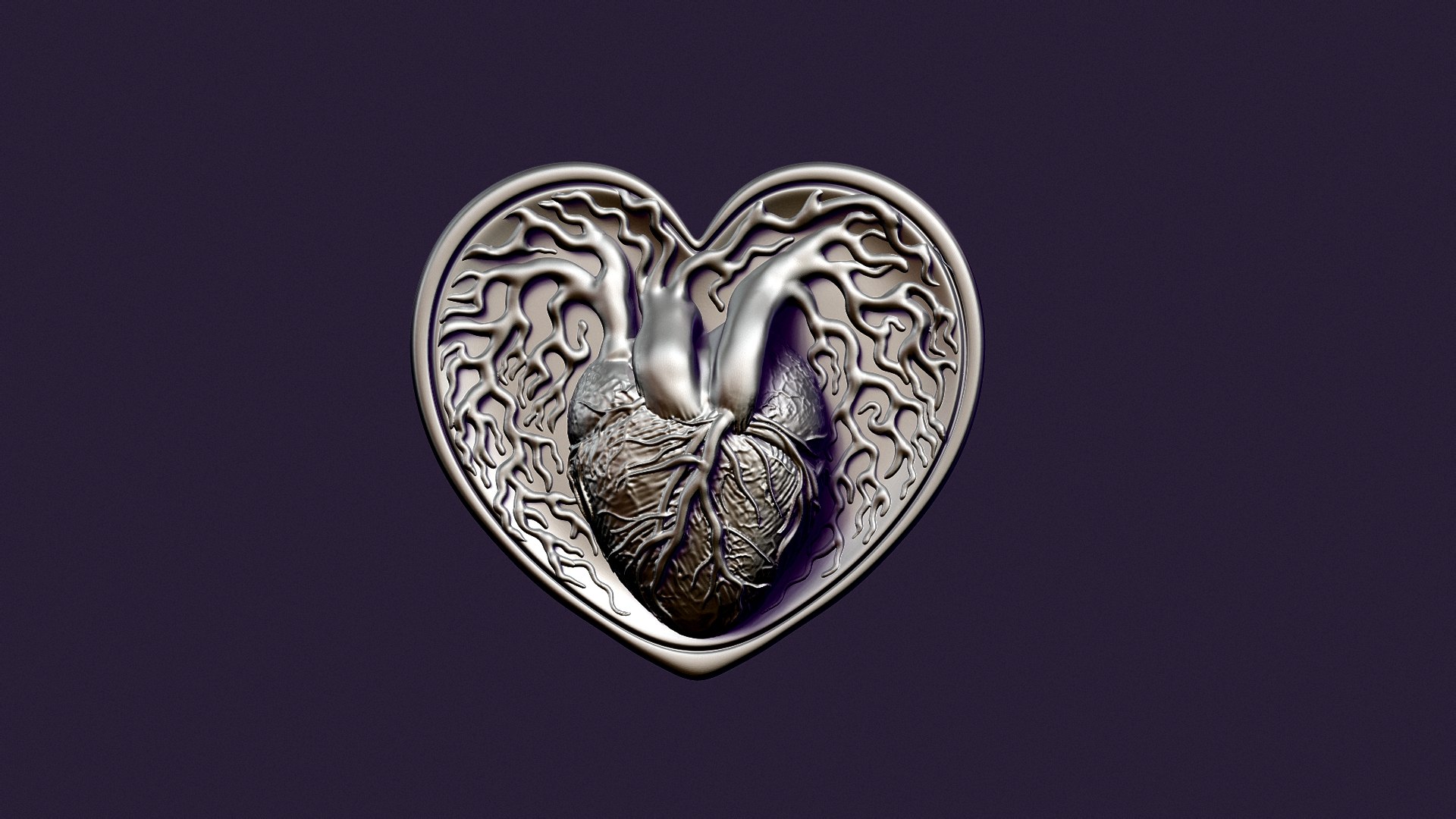3D HEART MEDALLION Model - TurboSquid 2051228