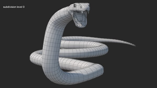 anacondas snakes 3d model
