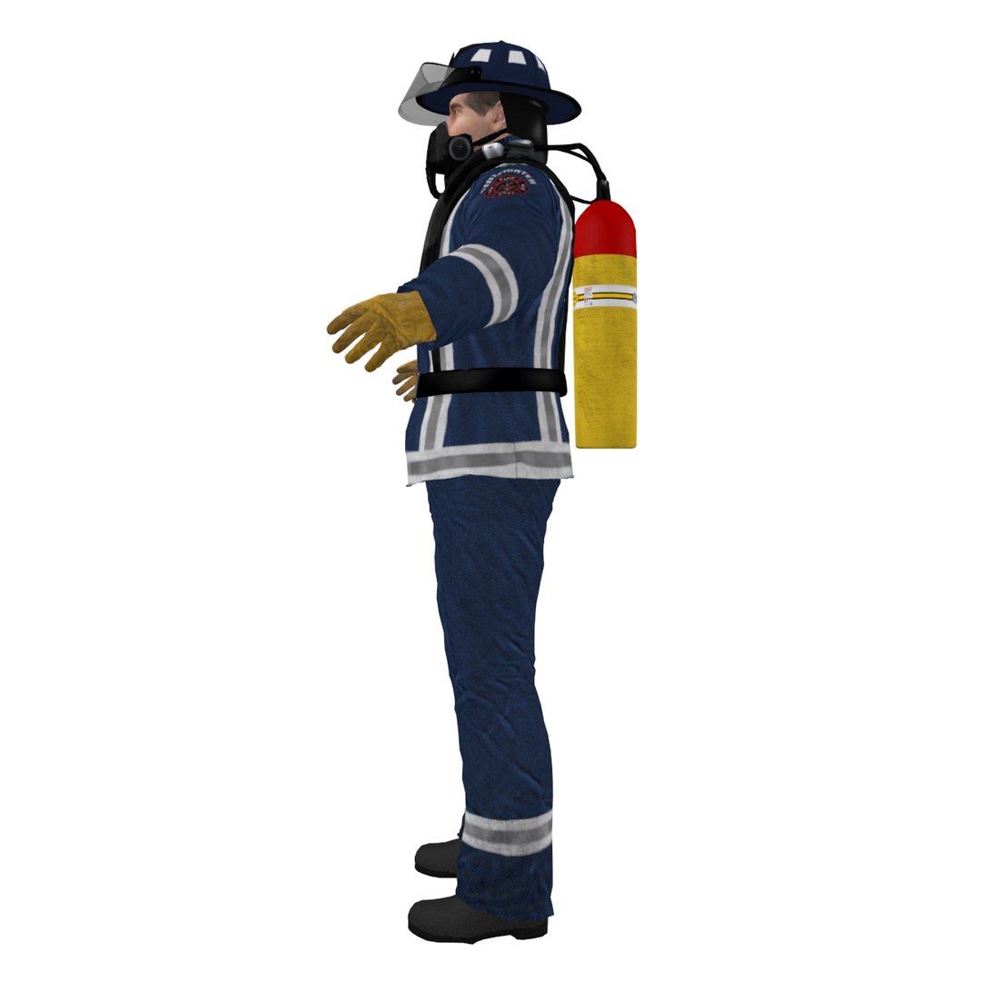Rigged Fireman 3 Max