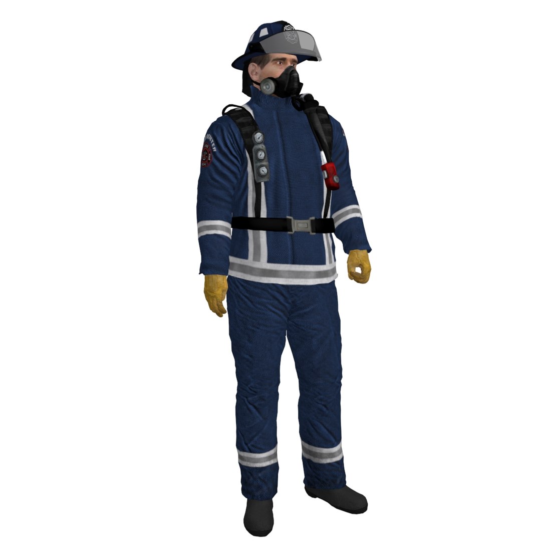 Rigged Fireman 3 Max