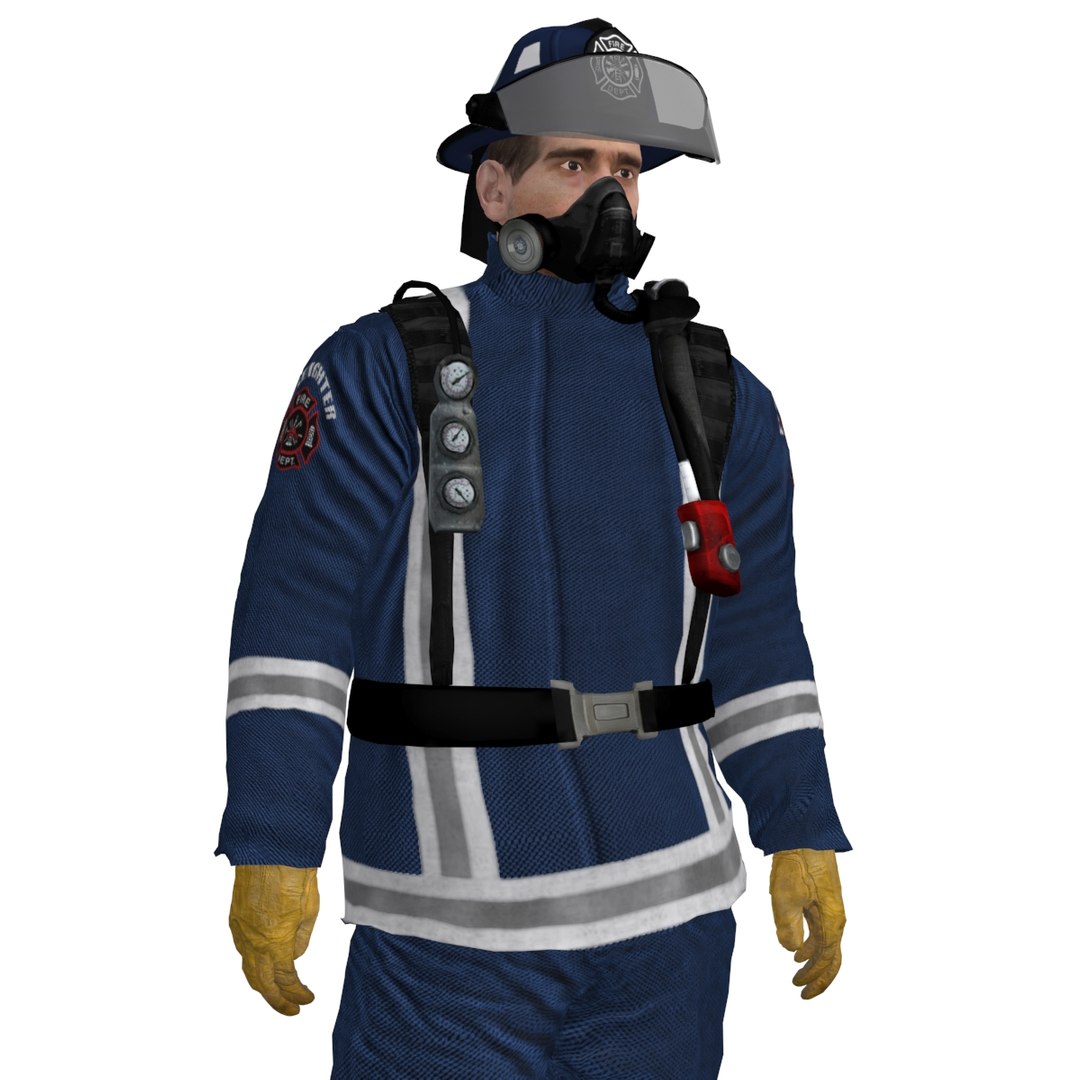 Rigged Fireman 3 Max