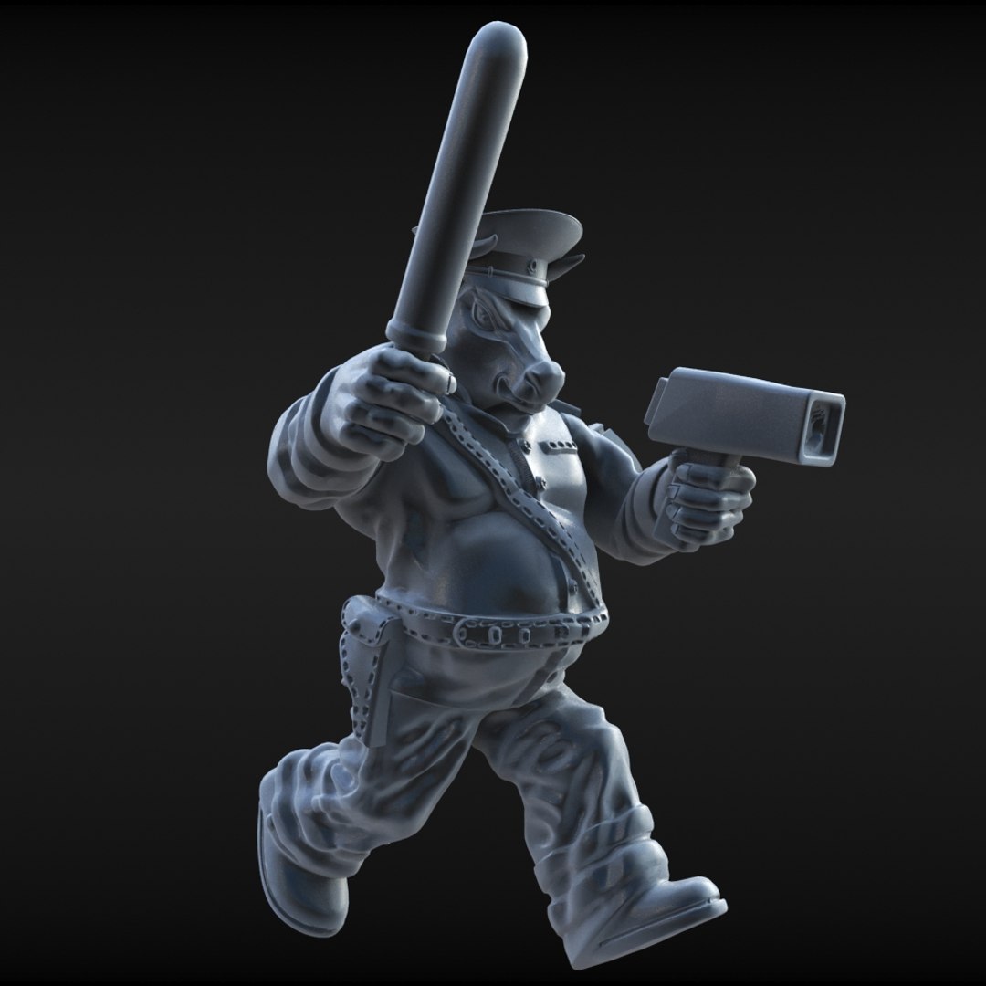 Bull Policeman 3D Model - TurboSquid 1220980