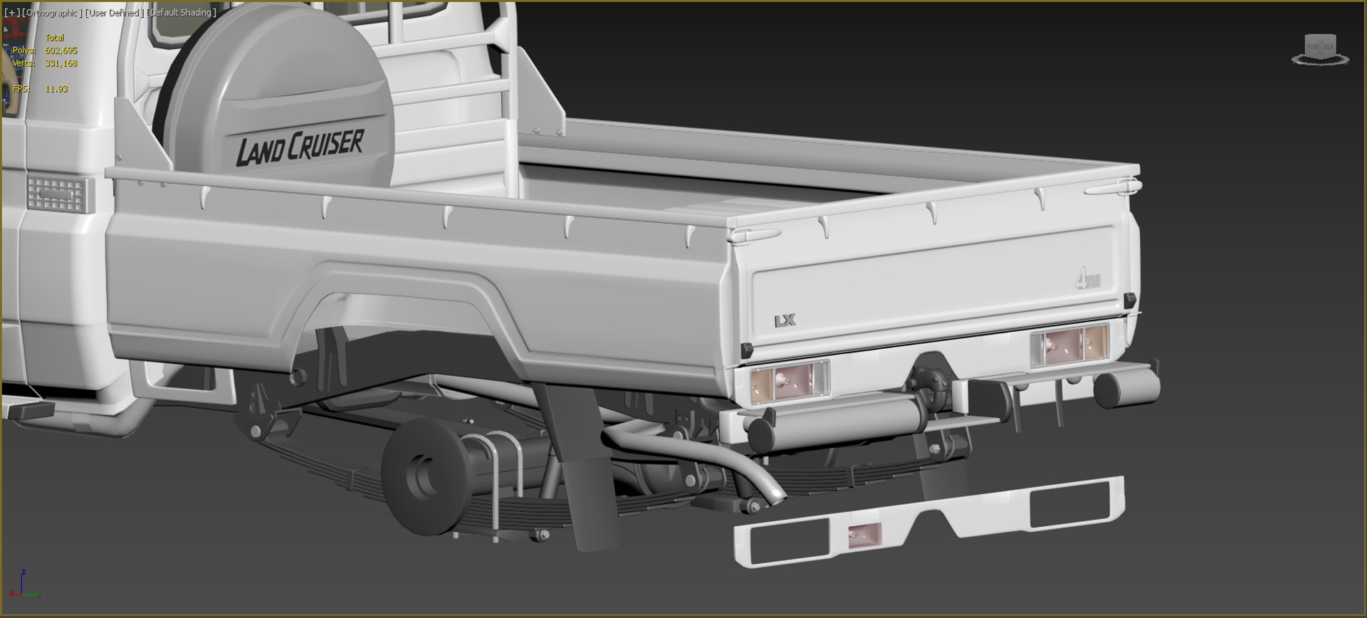 Toyota Land Cruiser Pickup J79 Shas 2010 To 2023 Whitout Engine 3D ...