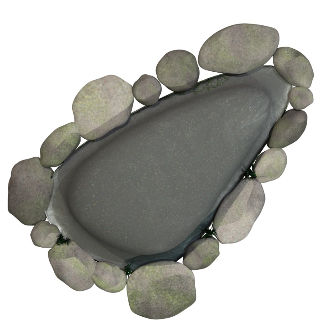 fish pond 3d model