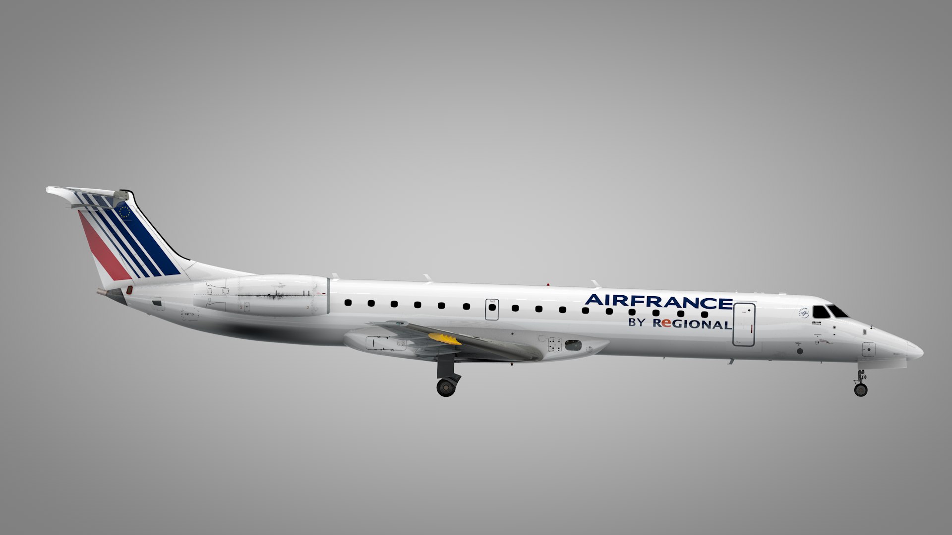 3D AIR FRANCE EMBRAER ERJ 145 L1403 - TurboSquid 1748266