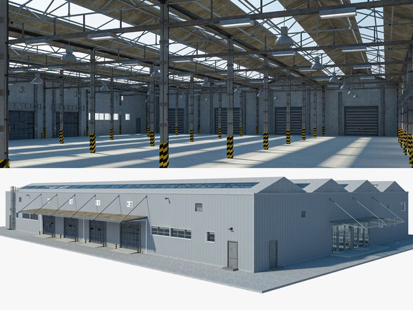 Modelo 3d Warehouse Logistic Interior And Exterior TurboSquid 2067200 ...