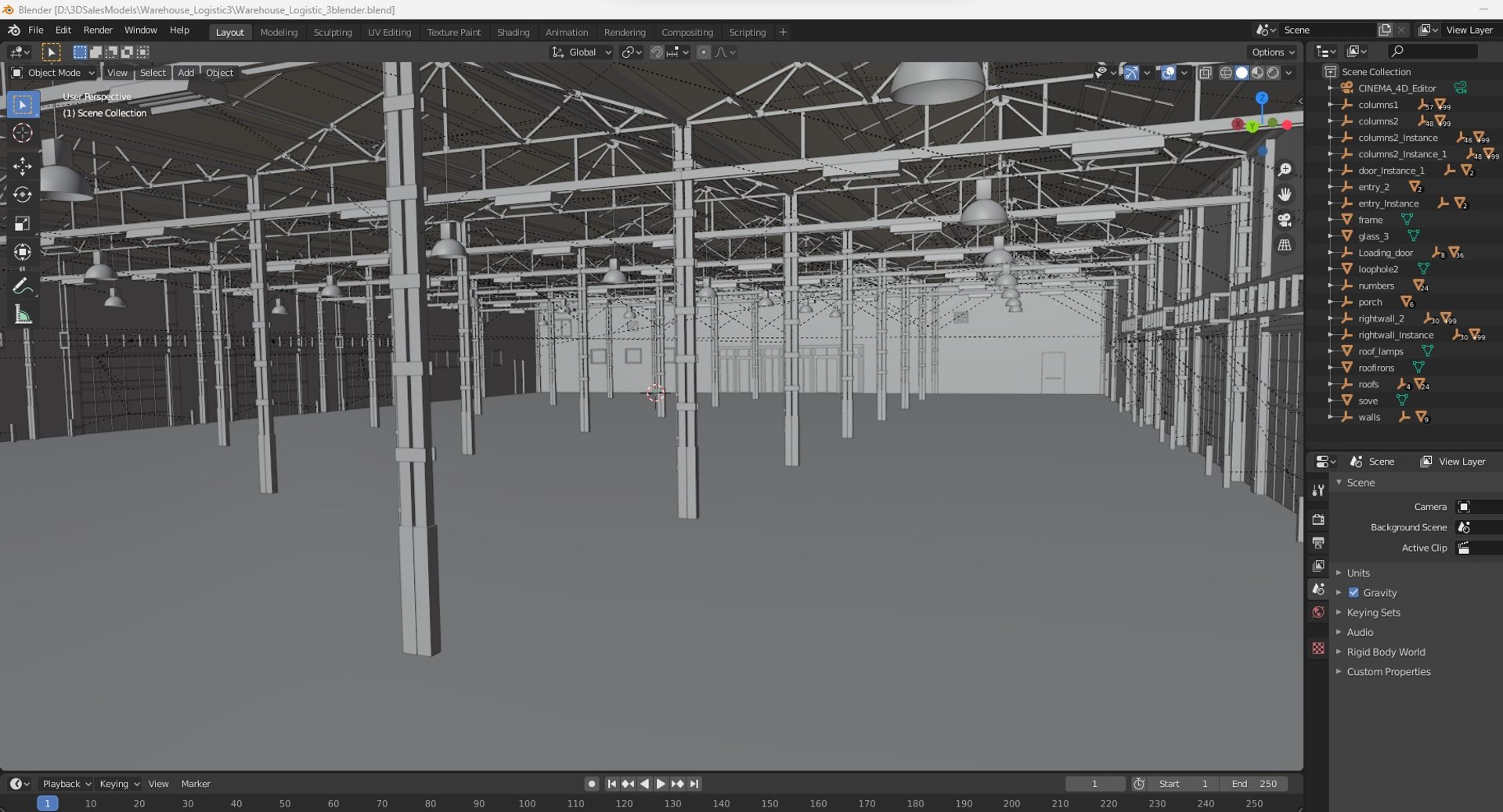 Warehouse Logistic 3 interior and exterior 3D - TurboSquid 2066016