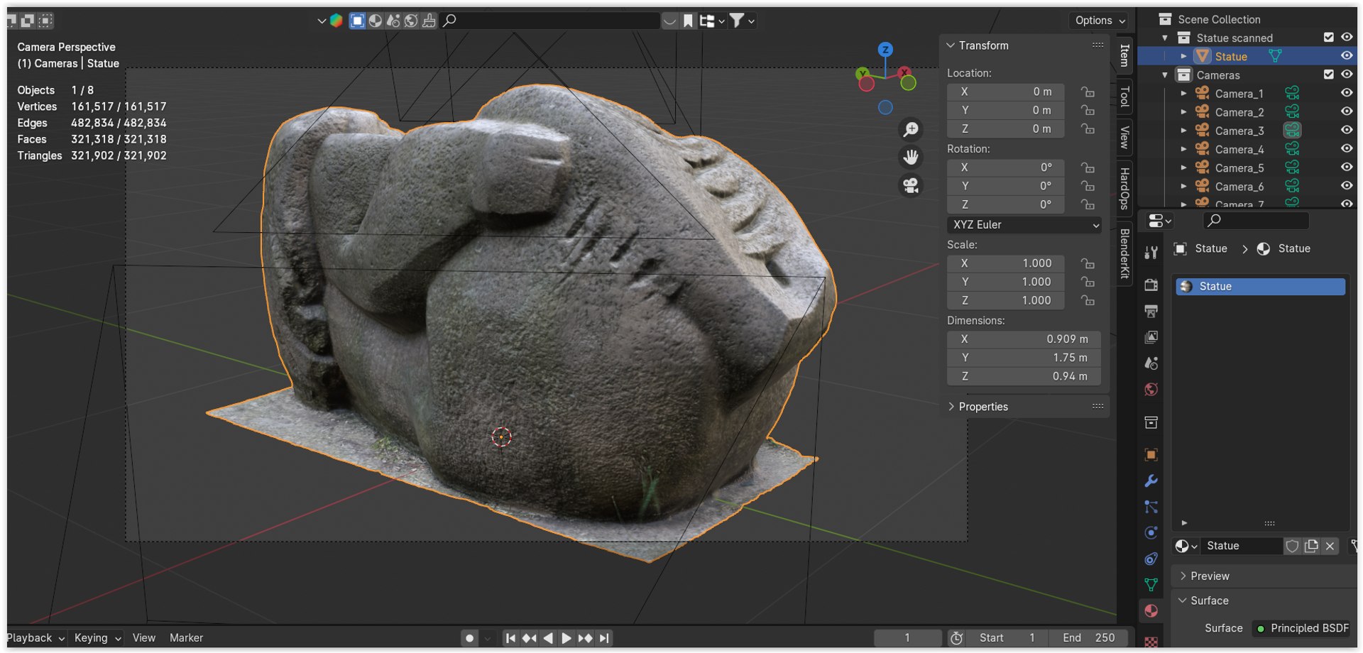 3D Model Stone Statue Scanned - TurboSquid 2225022