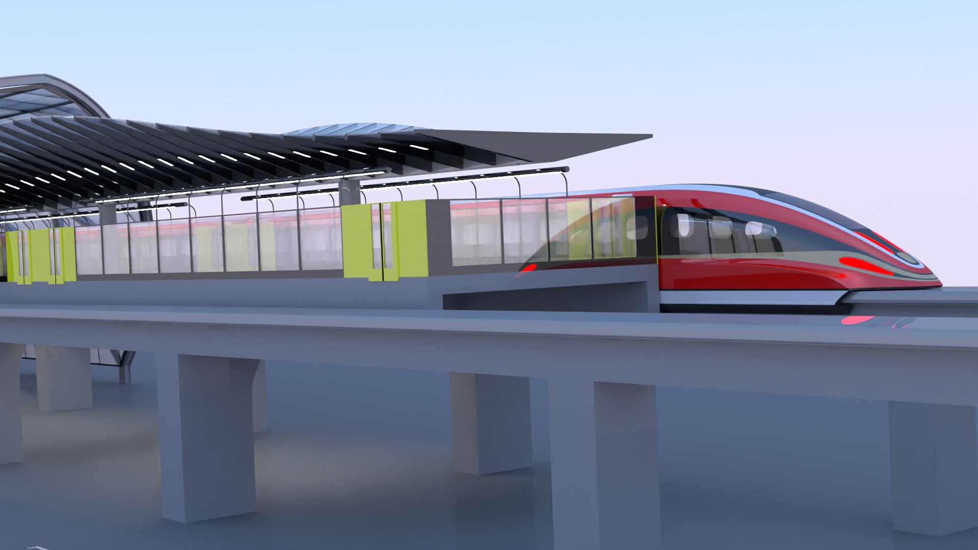 Maglev Station 2023 3D - TurboSquid 2082592