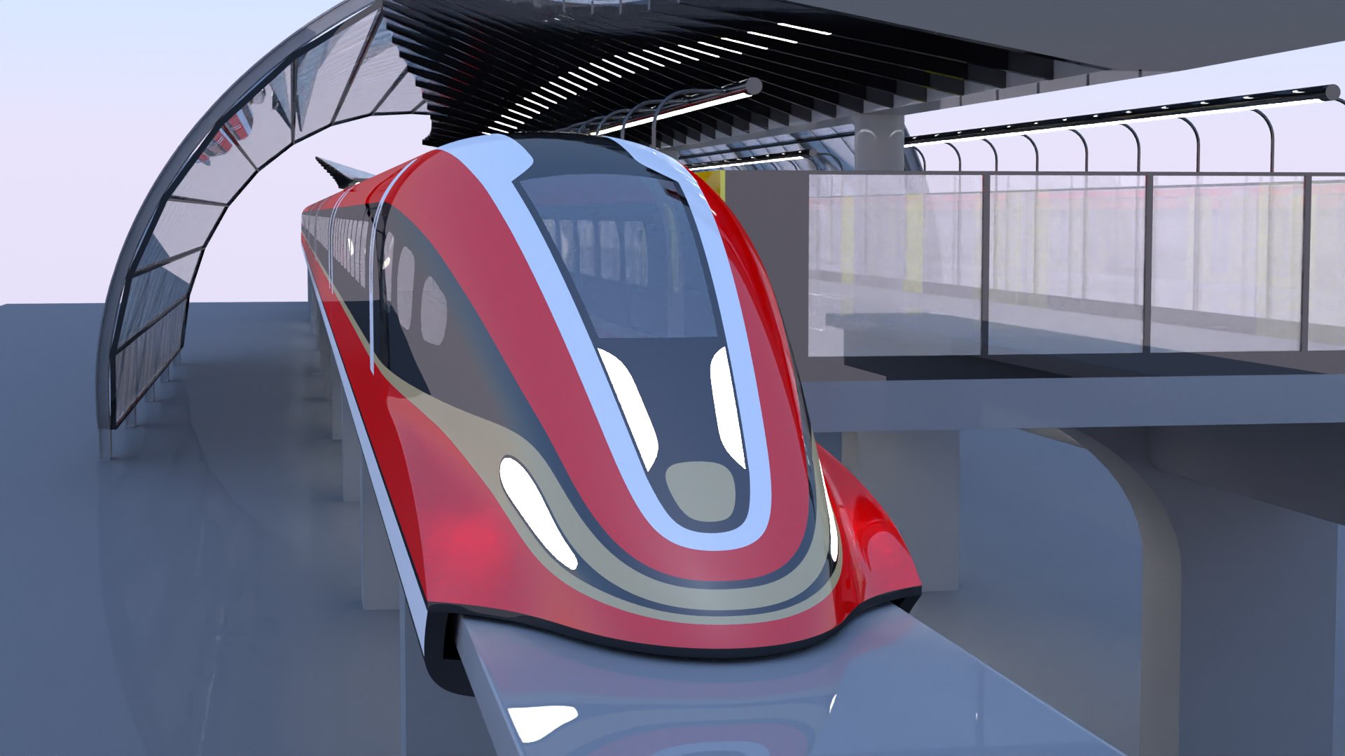 Maglev Station 2023 3D - TurboSquid 2082592