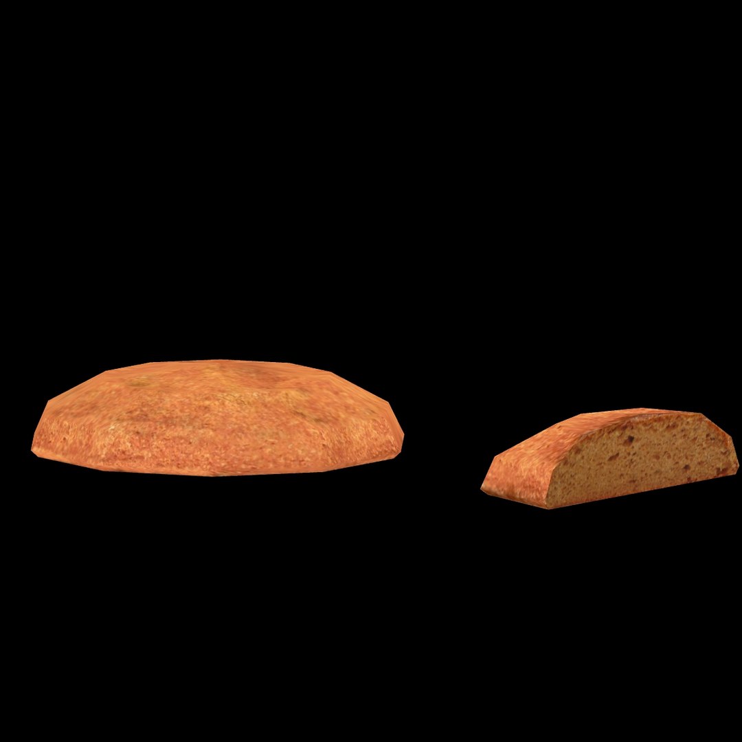 3d Model Breads Loaf Slice