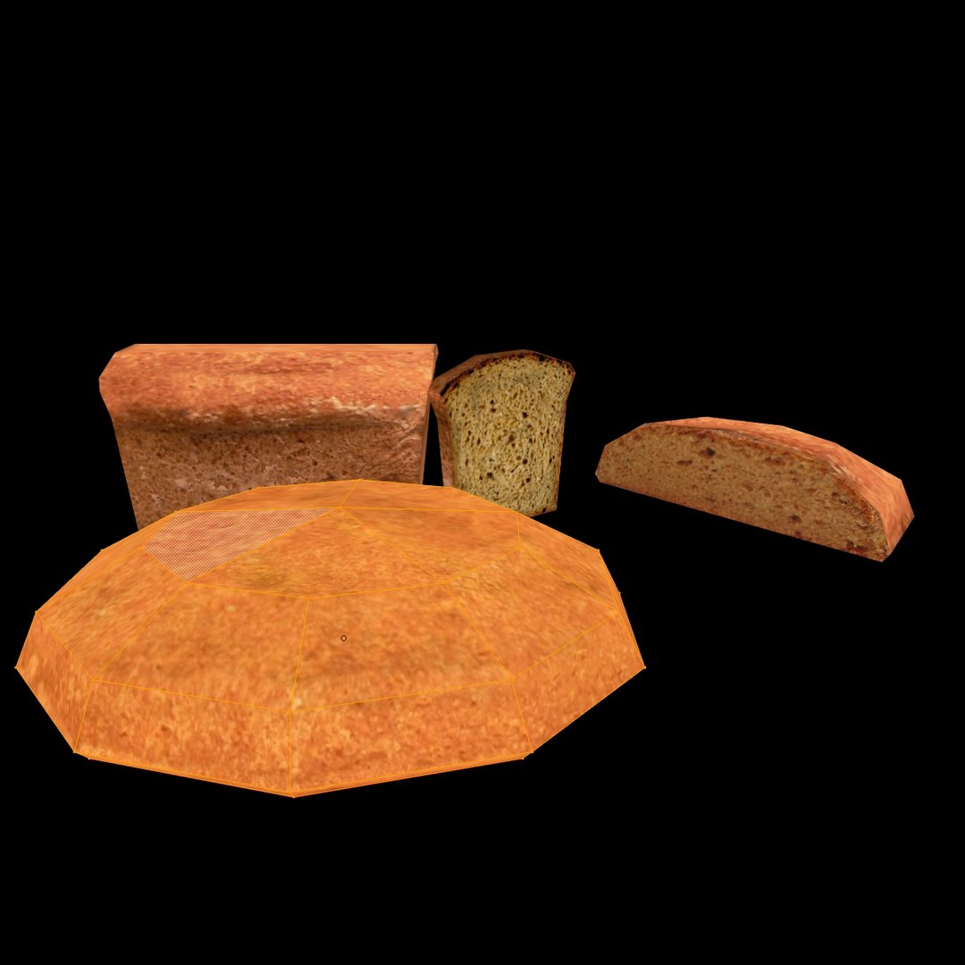 3d Model Breads Loaf Slice