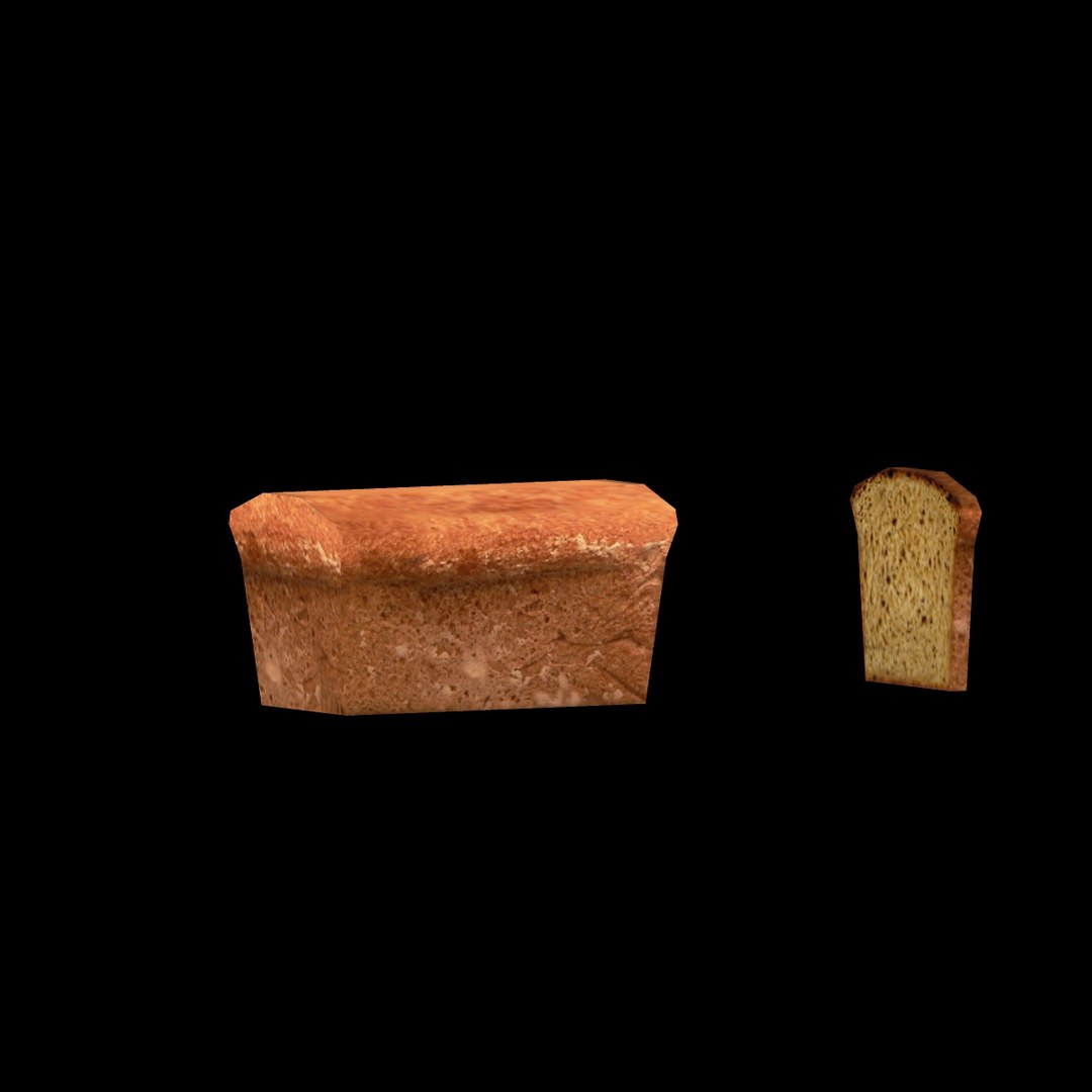 3d Model Breads Loaf Slice